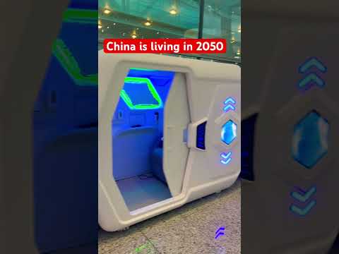 Paid Single Sleeping Cube in Guangzhou Baiyun International Airport. Perfect for transit passengers.