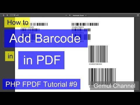 How to Add Barcode in PDF | PHP FPDF Tutorial #9