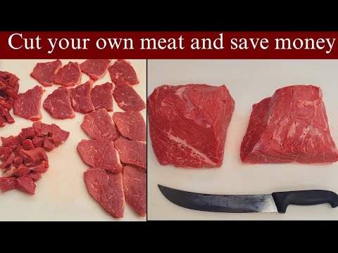 Beef Bottom Round Roast Cut Into Steaks #steaks #beefcuts #meat