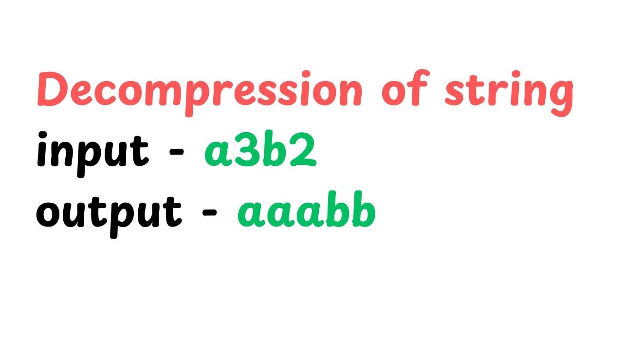 decompression of string in java | code with ashutosh #codewithashutosh