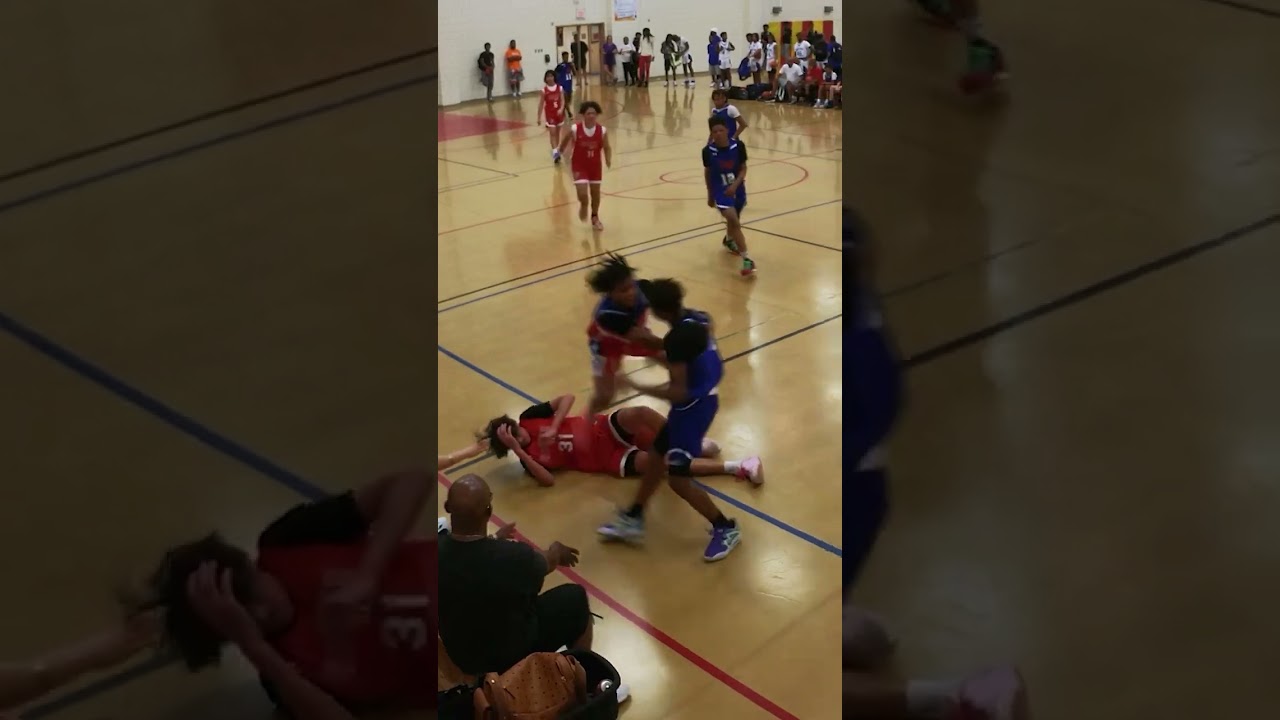 Fight during a Basketball Tournament at Stafford High School in Houston, Texas #short
