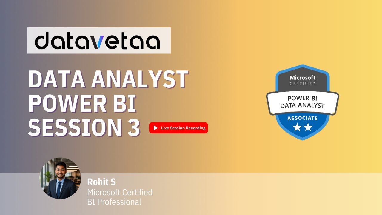 Power BI Free Session 3 | Data Analyst Training Pune Mumbai | Datavetaa