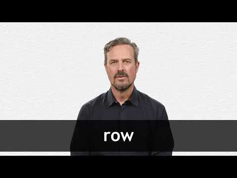 How to pronounce ROW in American English
