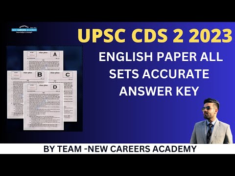 CDS 2 2023 | CDS 2 2023 ENGLISH PAPER ANSWER KEY CDS 2 2023ALL PAPER ANSWER KEY FOR ALL SETS A,B,C,D