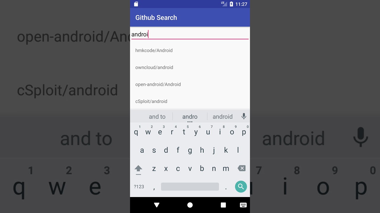 GitHub search app