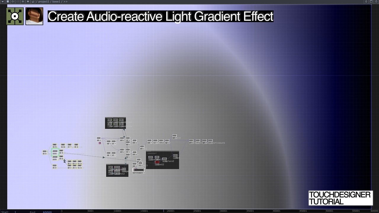 audio-reactive light gradient effect in touchdesigner | tutorial