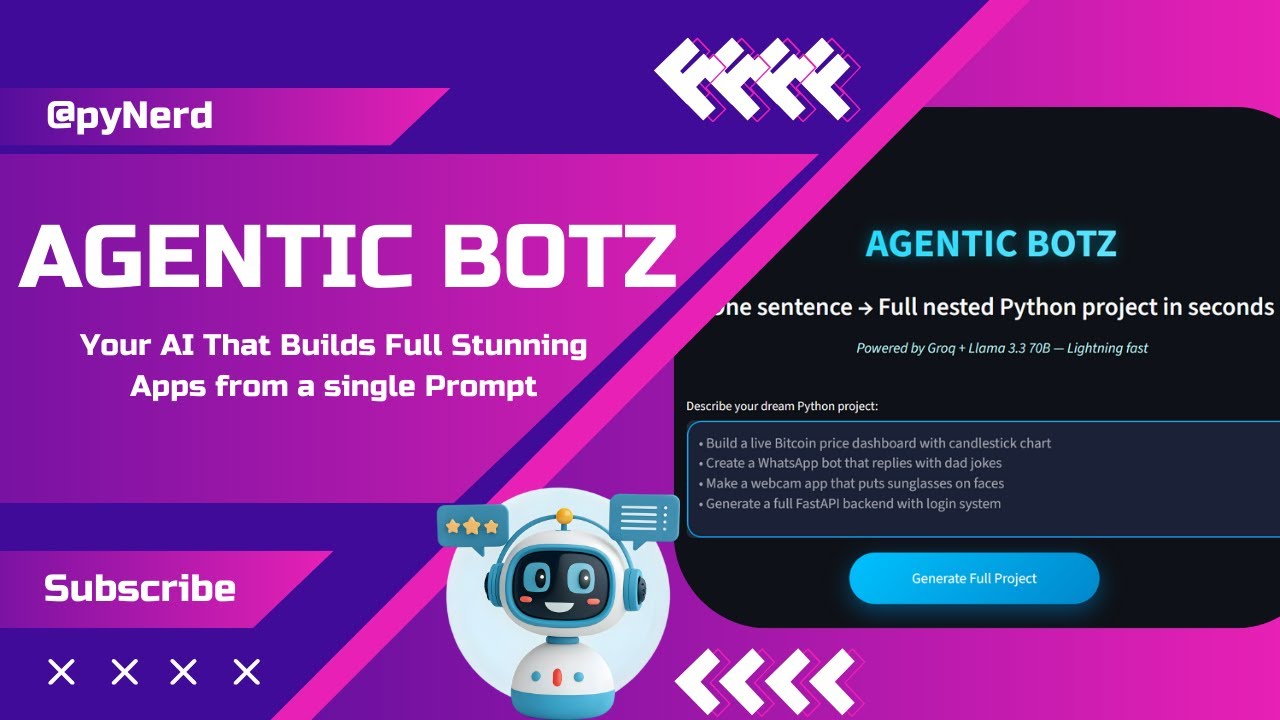 Autonomous AI Builds Full Stack Developer Portfolio in Seconds – Agentic Botz 2025
