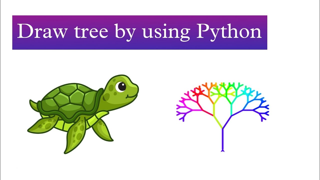 Draw tree by using Python | Turtle Graphics Design | Turtle Graphics Design Tutorial