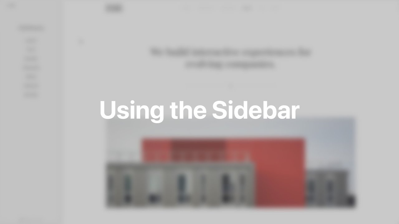 Using the Sidebar | YOOtheme Documentation