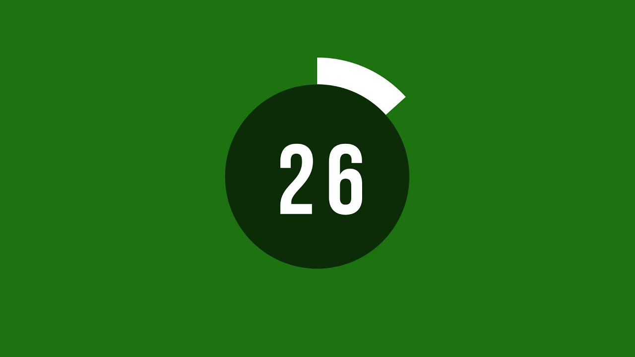 Green Screen 30 Second Countdown timer | Jubyed Official