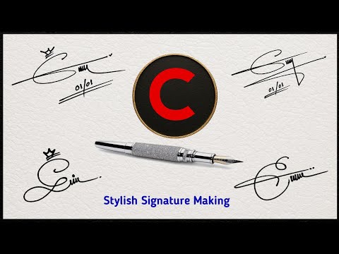 Stylish Signature Design with Letter 'C' | Unique Handwritten Signature Idea