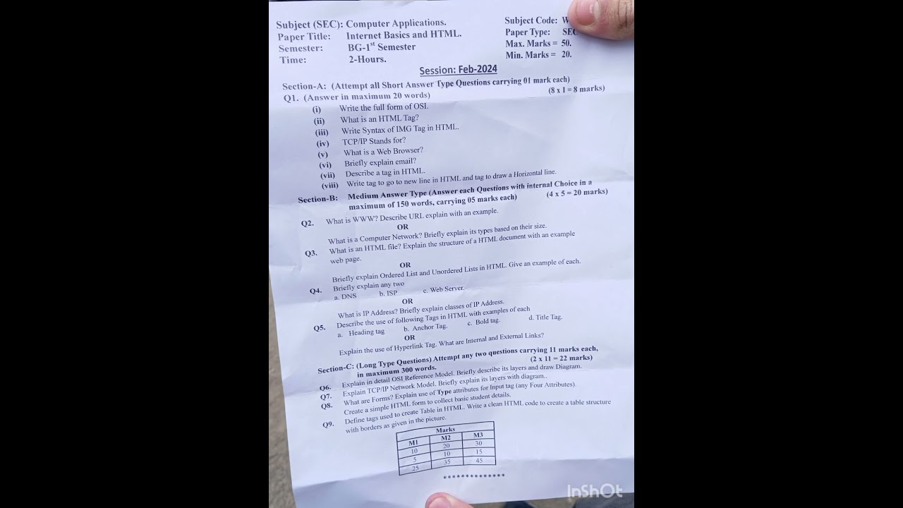 internet basics and HTML ( SKILL PAPER ). GDC SOPORE 1 SEMESTER #kashmir