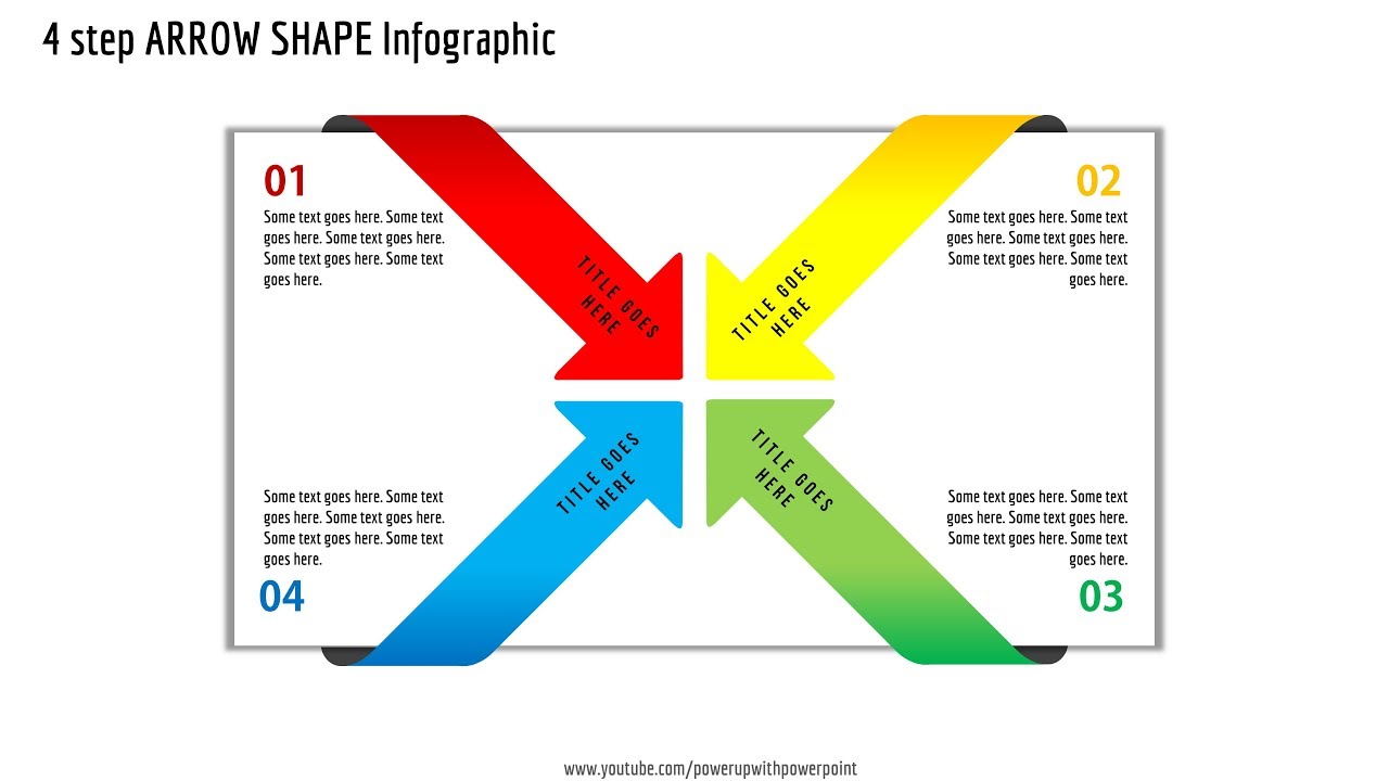 50.Create 4 step ARROW SHAPE Infographic|Powerpoint Infographics|Graphic Design|Free Template