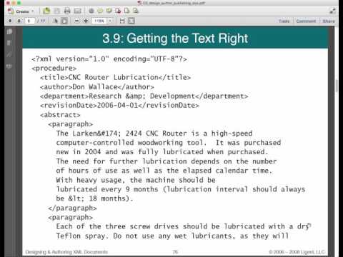 Lecture: Design and Author XML Documents for Publishing
