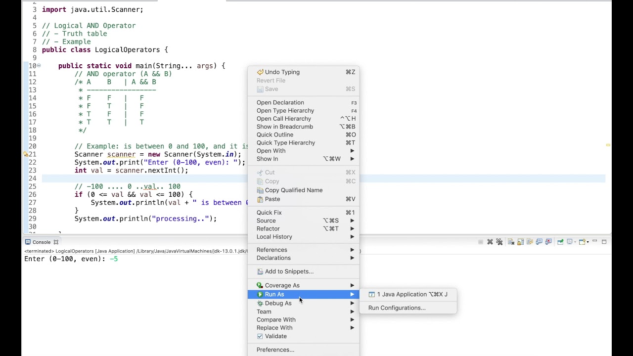 Java Tutorial: Logical AND Operator (&&)