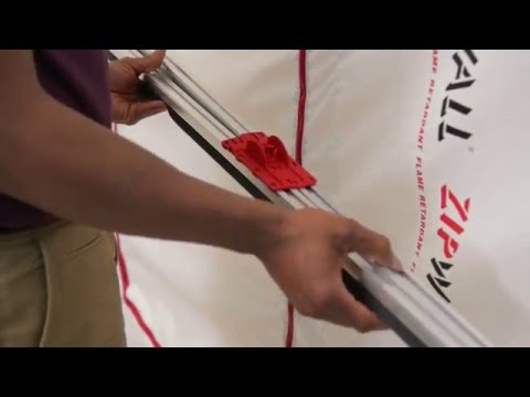ZipWall FoamRail Span™ - How to Seal a Dust Barrier at the Ceiling, Floor, or Walls