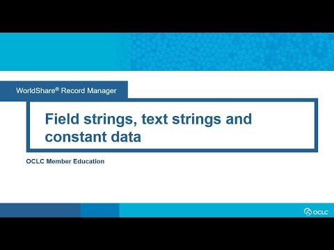 Field strings, text strings and constant data