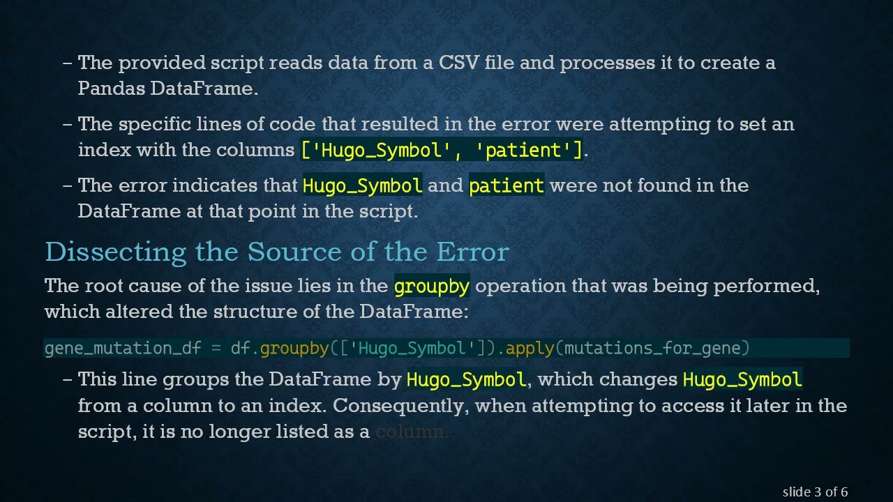 Resolving KeyError in Python Pandas While Reading CSV Files