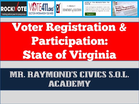 Voter Registration and Participation - Civics SOL