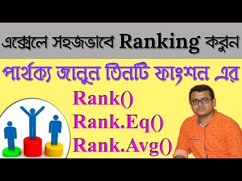 Using Rank Function in Excel in Bangla | Ranking in Excel