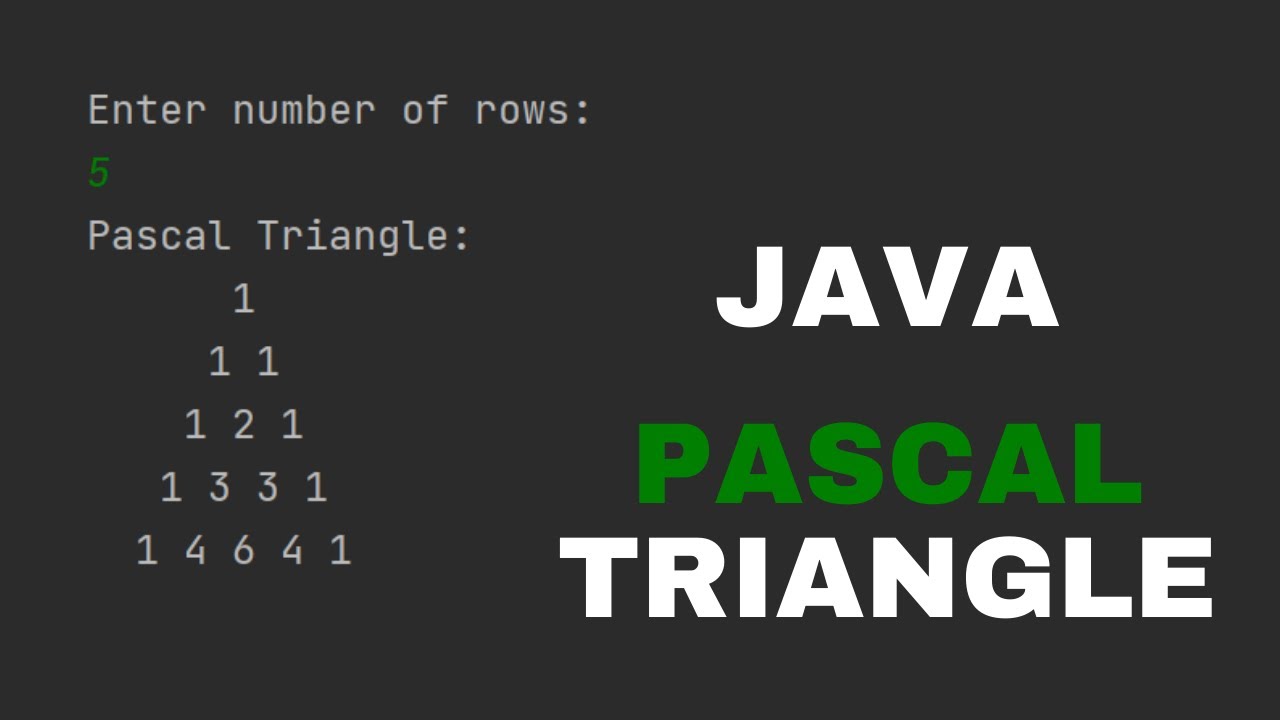 Java printing Pascal Triangle