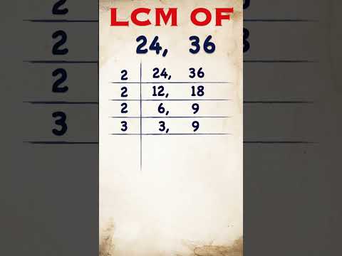 LCM of 24 and 36 / LCM निकालना सीखें / how to find LCM / #lcm  #hcfandlcmtricks  #publicmaths