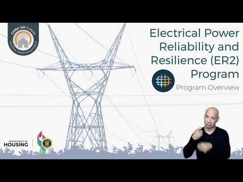 Electrical Power Reliability and Resilience Program - CDBG