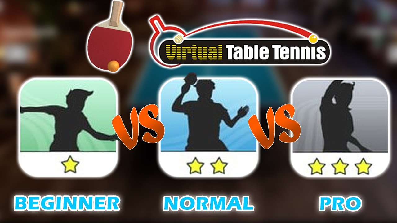 Beginner VS Normal VS Professional | Virtual Table Tennis [ANDROID COMPARISON]