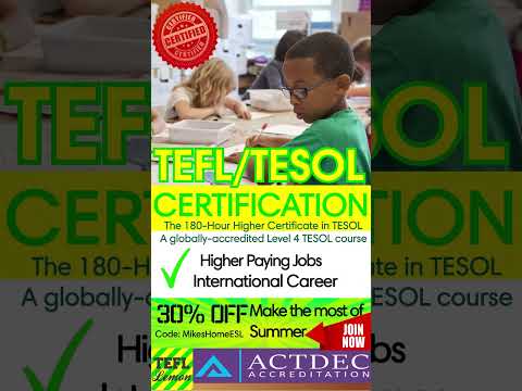 TEFL, TESOL CERTIFICATION - The Right Choice for Your International Teaching Career #shorts