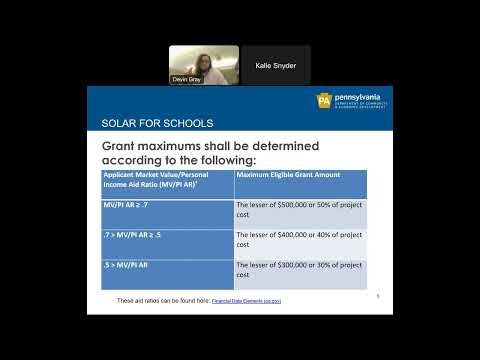 PA Solar for Schools Grant Program Webinar Overview