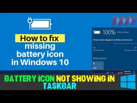 How to Fix Missing Battery Icon in Windows 10 Taskbar