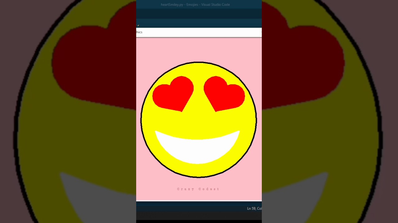 Smiley Face 😍🤯 #python #turtle #graphicdesign #viral#shorts #short #ytshort #smile #cs #btech #cse