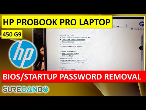 HP ProBook 450 G9 Security Bypass: Startup & BIOS Password Removal Tutorial