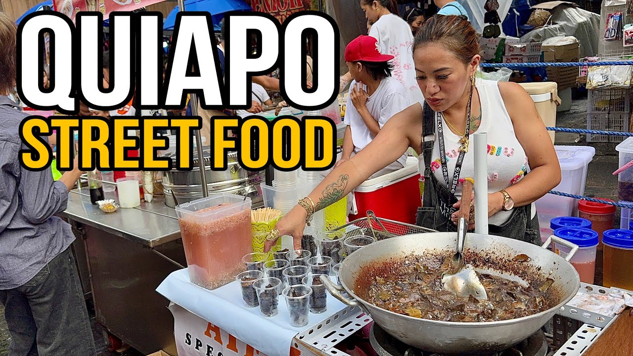 Philippines Street Food Tour at QUIAPO MANILA | The Best Filipino Street Food Market in Manila!