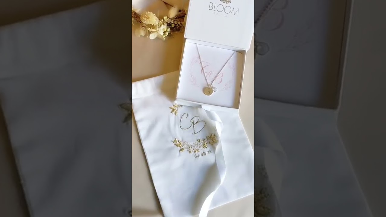 INITIAL AND BIRTHSTONE NECKLACE WEDDING GIFT SET | Bloom Boutique Ltd