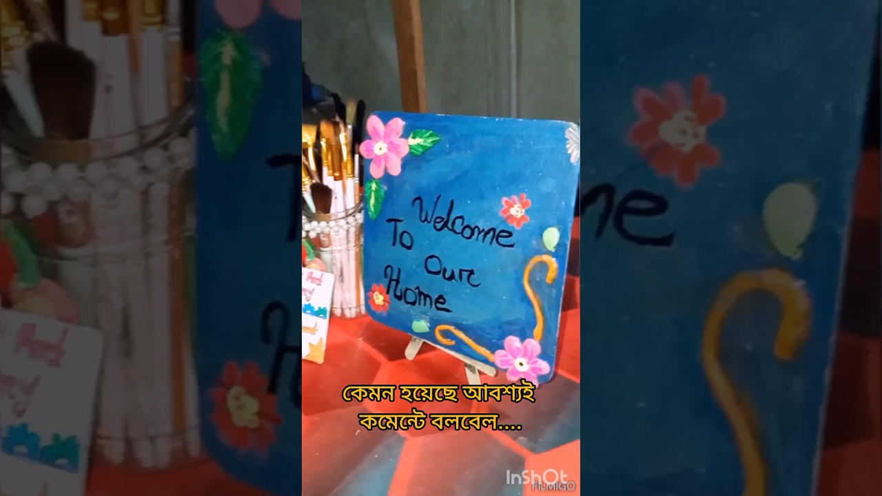 DIY wall hanging😱 #diy #bdcraft #acryliccolourpainting