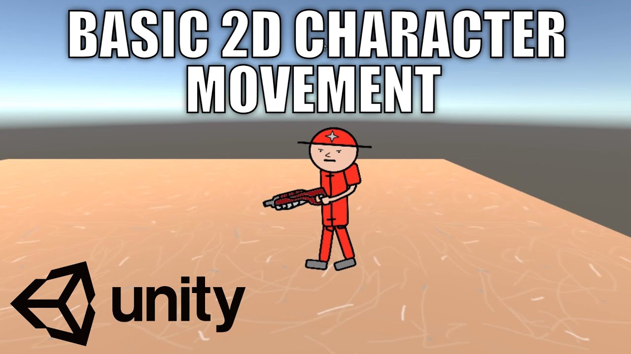 Basic 2D Character Movement in Unity - Unity C# Tutorial (Script in Description)