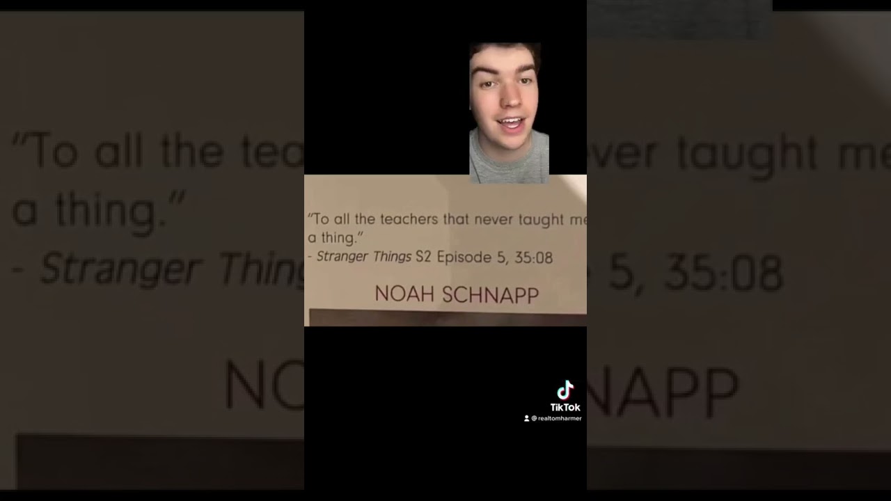 Noah Schnapp￼￼ Yearbook Quote! Stranger Things! #strangerthings #noahschnapp #yearbook