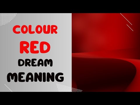 Dream about Red Color Meaning (Biblical and Spiritual)