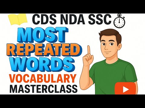 Most Repeated Vocabulary for CDS/NDA/SSC 2025 💥 | Synonyms to Boost Your Score 📚🧠#cds #nda #ssccgl