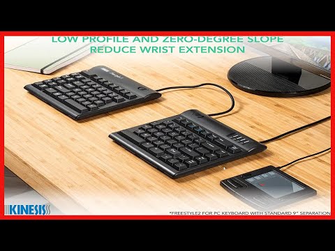 KINESIS Freestyle2 Ergonomic Keyboard for PC (9" or 20" Separation) (9" Separation)