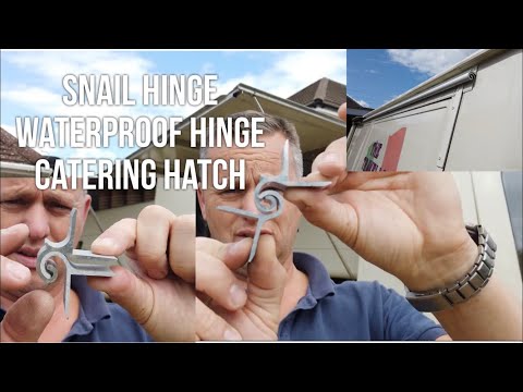 🇬🇧Snail Hinge, Serving Hatch Watertight Hinge, Fitting To The Coffee Van, "Catering Van" How To Fit