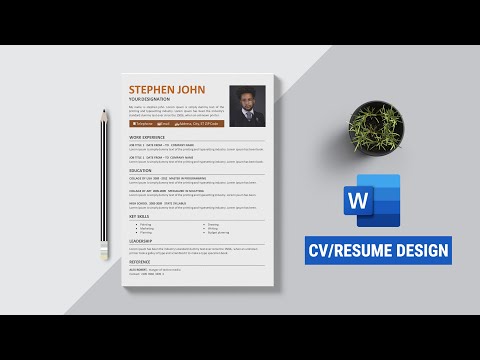 How to Make a Resume/CV in Microsoft Word ⬇ DOWNLOAD FREE (2022)