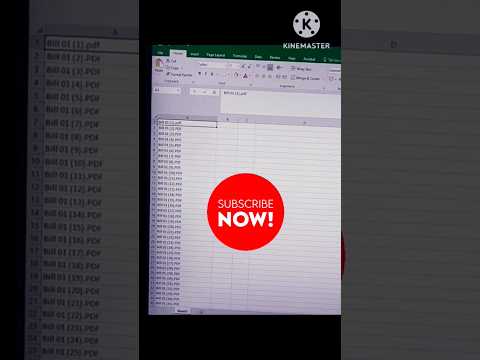How to Move PDF File Name Into Excel Sheet.#shortvideo #shorts