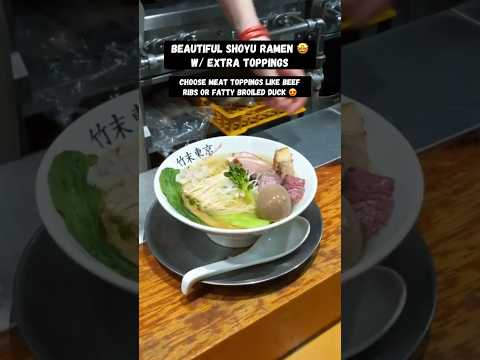 Beautiful shoyu ramen 🤩🍜❤️‍🔥 #ramen #ramennoodles #ramenbowl #japanesefood #japantravel #5amramen