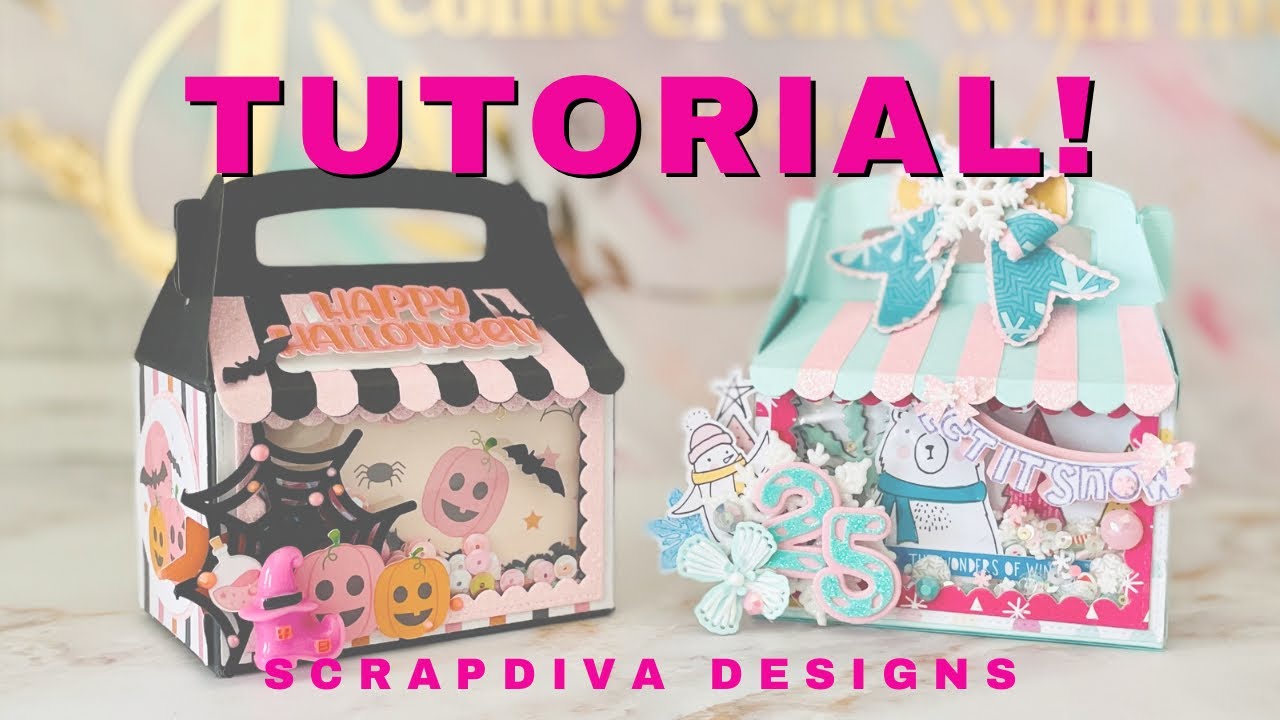 Scrapdiva Designs Gift box Tutorial (Halloween/Christmas Gable Box)