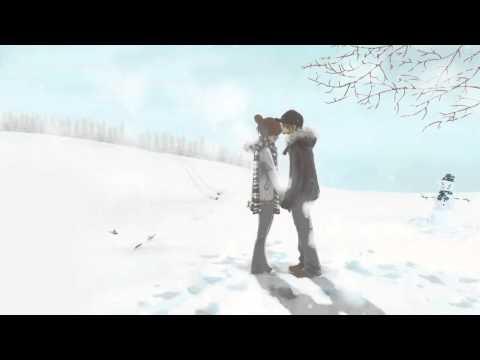 Cute Anime Couple in Winter 1600x900 wide wallpapers net