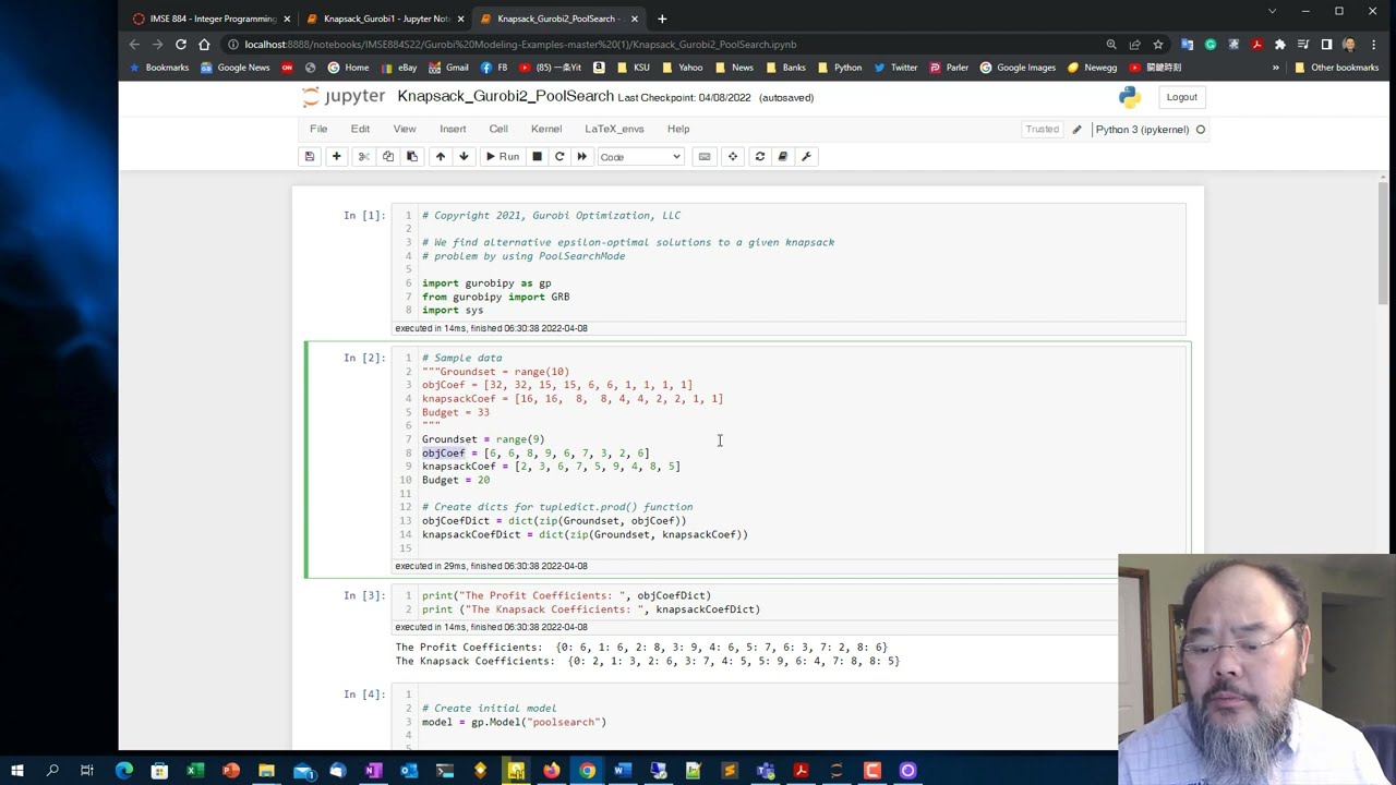 Gurobi-Python for Knapsack Problems and Finding Alternative Optimal Solutions