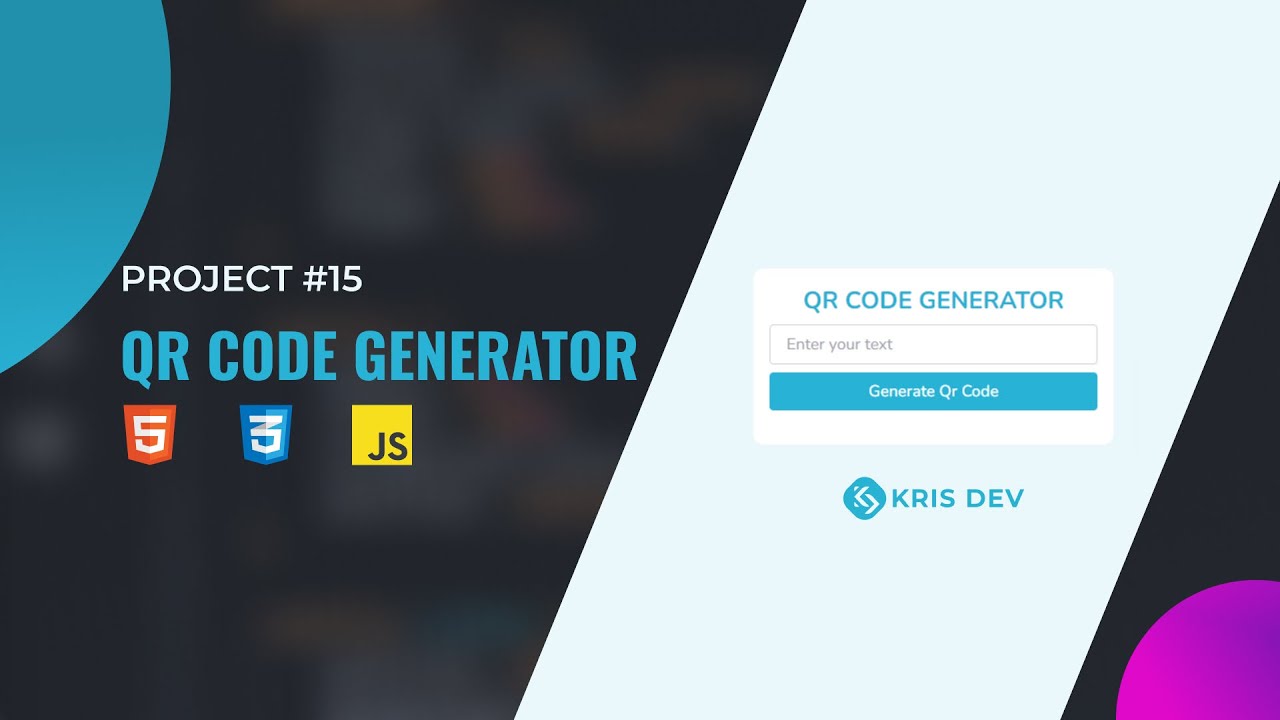 Simple html css javascript project for beginners make a qr code generator