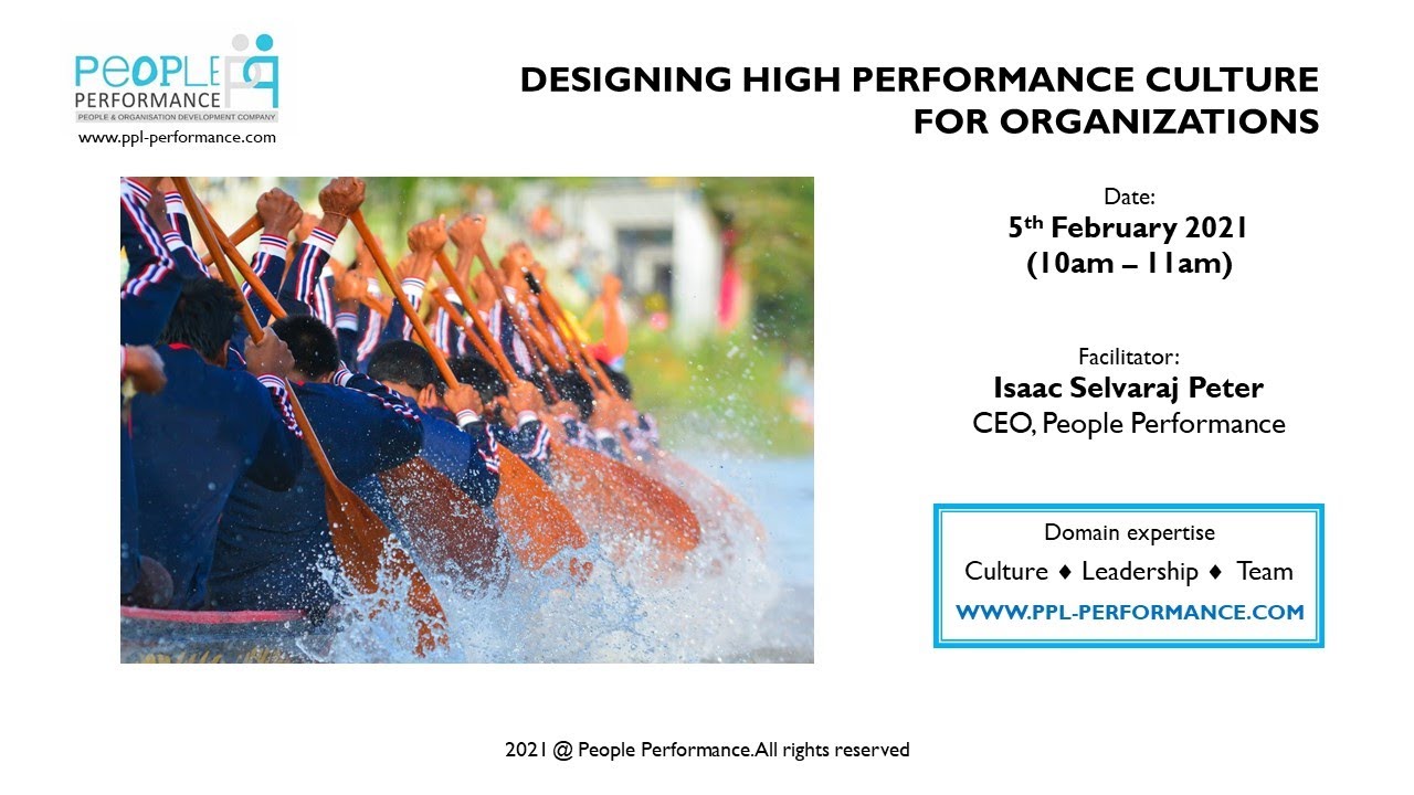 Designing High Performance Culture For Organizations Webinar